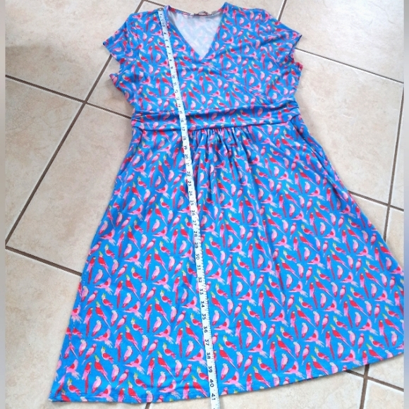 Boden | Dresses | Boden Lola Jersey Stretch Wrap Dress Parakeet ...
